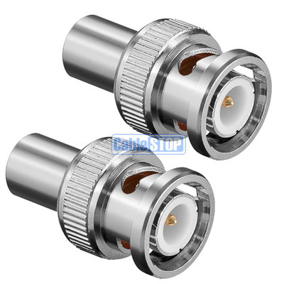 2 x BNC TERMINATOR 75 OHM CCTV TERMINATION FOR AUDIO VIDEO END CAP ...