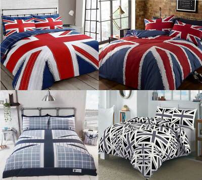 Union Jack Duvet Cover Reversible Printed Quilt Cover Bedding Set ...