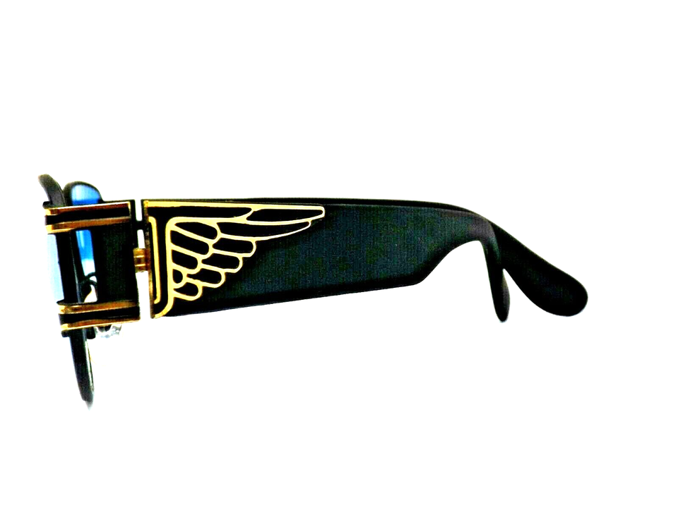 Men's Vintage 90s Sunglasses Made In Italy Blue Metal Custom | eBay