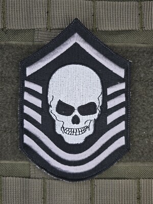 SKULL SERGEANT OF ARMS MILITARY ARMY SWAT TACTICAL HOOK MORALE PATCH | eBay