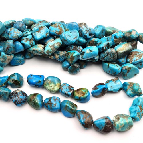 Natural Turquoise Tumble Beads Gemstone Smooth Briolette 14*19-15*27 mm ...