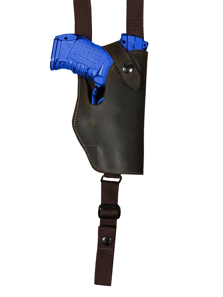 NEW Barsony Vertical Brown Leather Shoulder Holster Ruger Compact 9mm ...