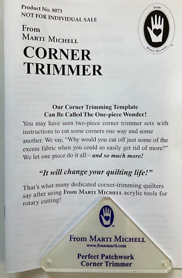 MARTI MICHELL - PERFECT PATCHWORK #8073 CORNER ACRYLIC TRIMMER & BOOKLET | eBay