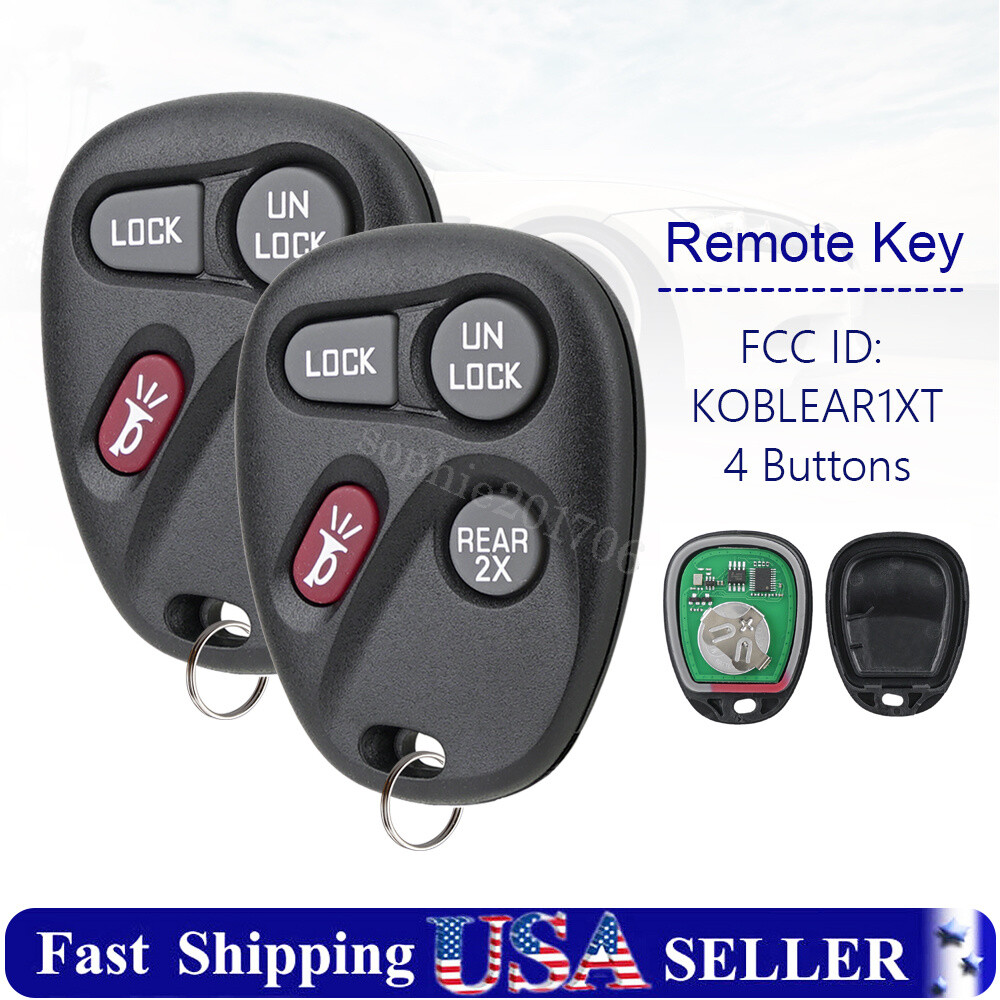 2 Replacement Keyless Remote Key Fob for Chevrolet Astro 2002-2005 ...