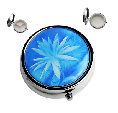 Chinese Floral - Round Metal Pill Box , choice of triple or single ...