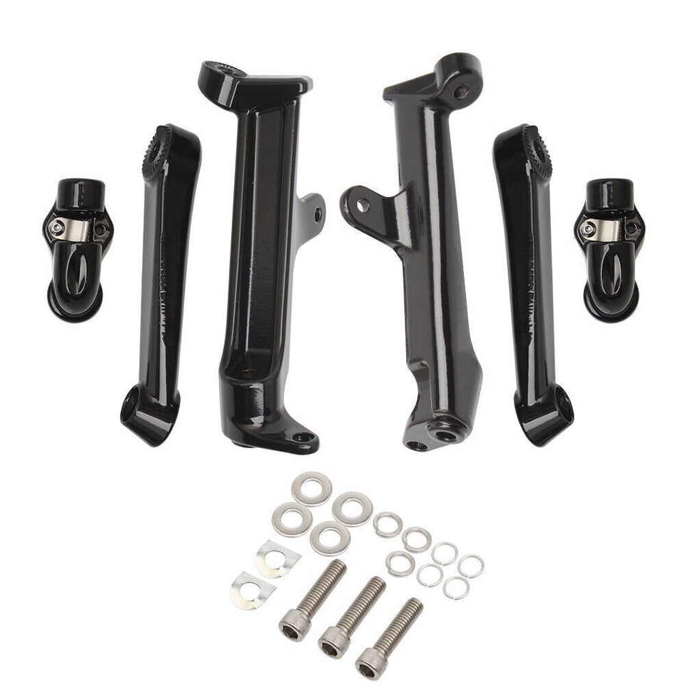 Adjustable Black Frame Mounted Highway Peg Mounts For Harley Touring ...