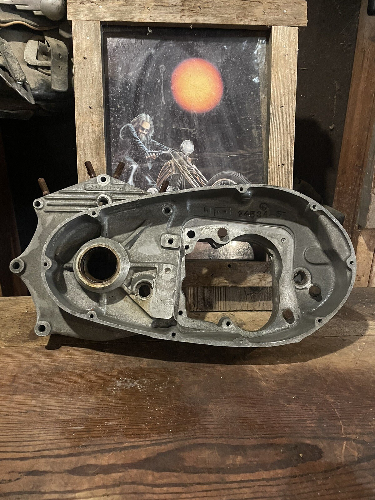 STOCK HARLEY IRONHEAD 1963 Vintage XLCH LEFT SIDE ENGINE CASE | eBay