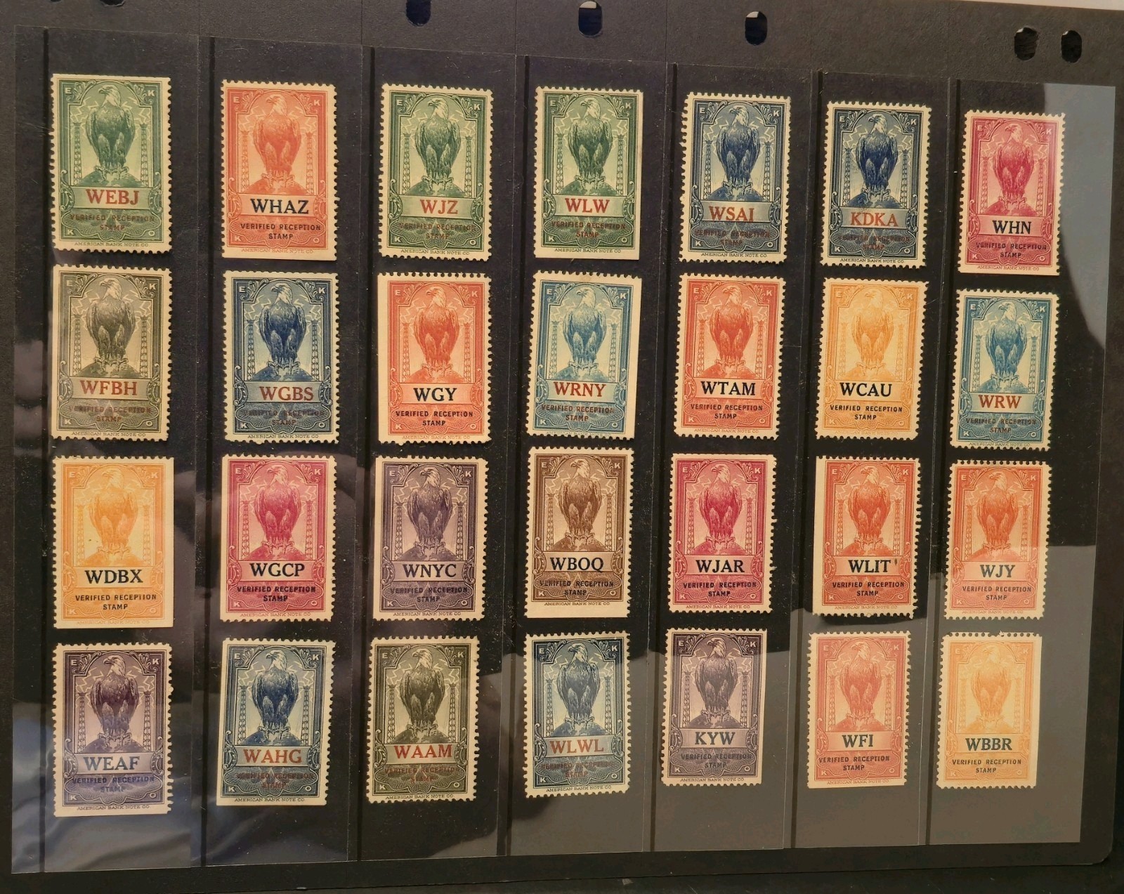 (Lot of 28) EKKO Radio Verified Reception Stamps 1924-25 - MNG, Mint No ...