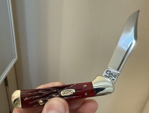 1998 Case XX Mini Copperlock #2 w/ Red Worm Groove Handles. Mint w ...