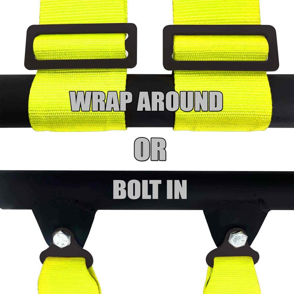 Pair - 2" 4 Point UTV Harness Auto Style Buckle + Bypass RZR X3 ...