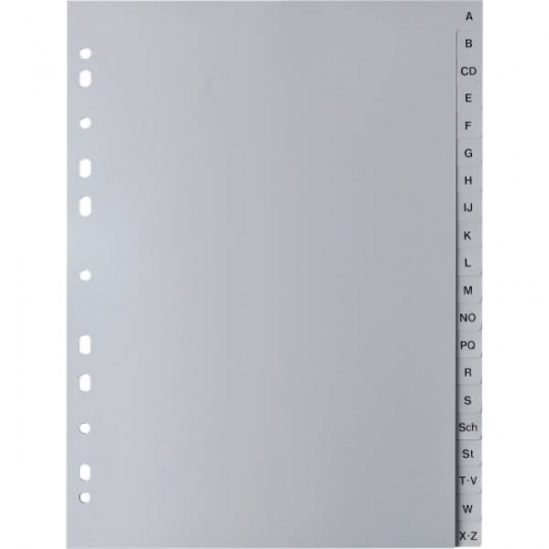 Register A-Z A4 PP Buchstabenregister Ordner-Register 20-tlg. ABC ...