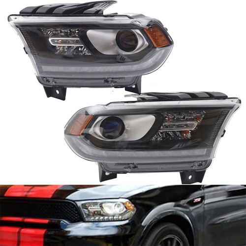 For 2016-2020 OEM Dodge Durango Halogen Headlights LED DRL Left & Right ...