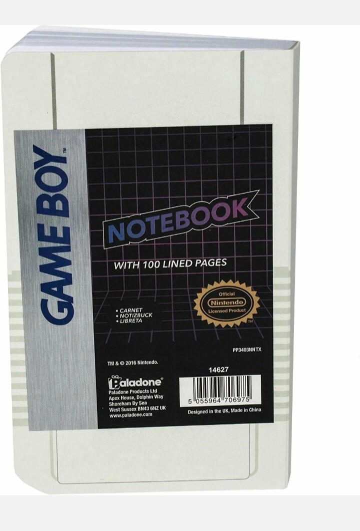 B2 Nintendo Gameboy Notebook A6 100 Lined Pages Game Boy With ...
