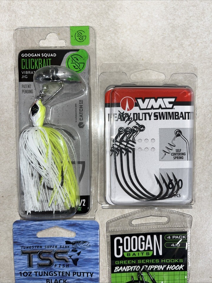 Fishing Lot GOOGAN VMC TSS Hooks Jig Tungsten Putty 4 Packs | eBay UK