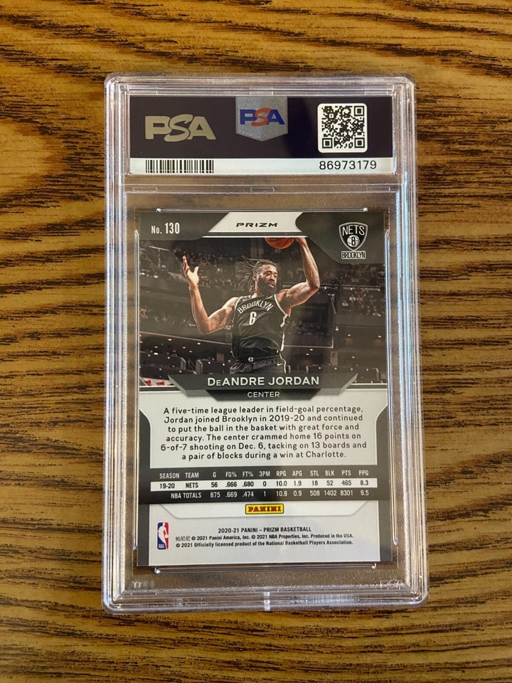 PSA 9 2020 Panini Prizm DeAndre Jordan #130 Green Prizm | eBay