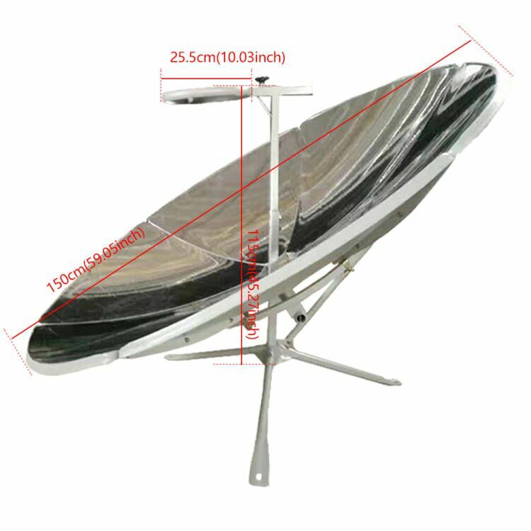 1800W Parabolic Solar Cooker High Efficiency Sun Oven 700-1000°C ...