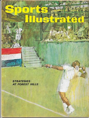 Sports Illustrated 1961 US OPEN Tennis BILL TALBERT artist Bernard ...