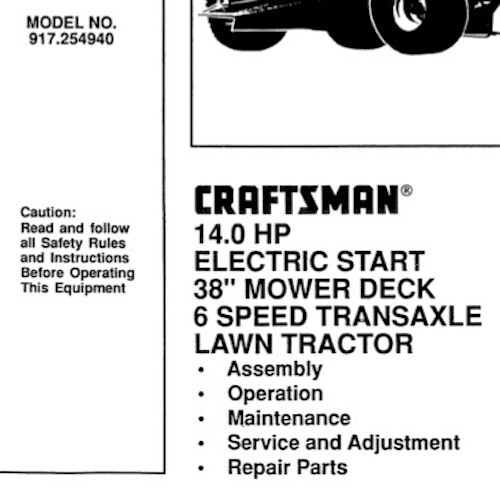 Where Is The Serial Number On A Craftsman Lawn Tractor - Infoupdate.org