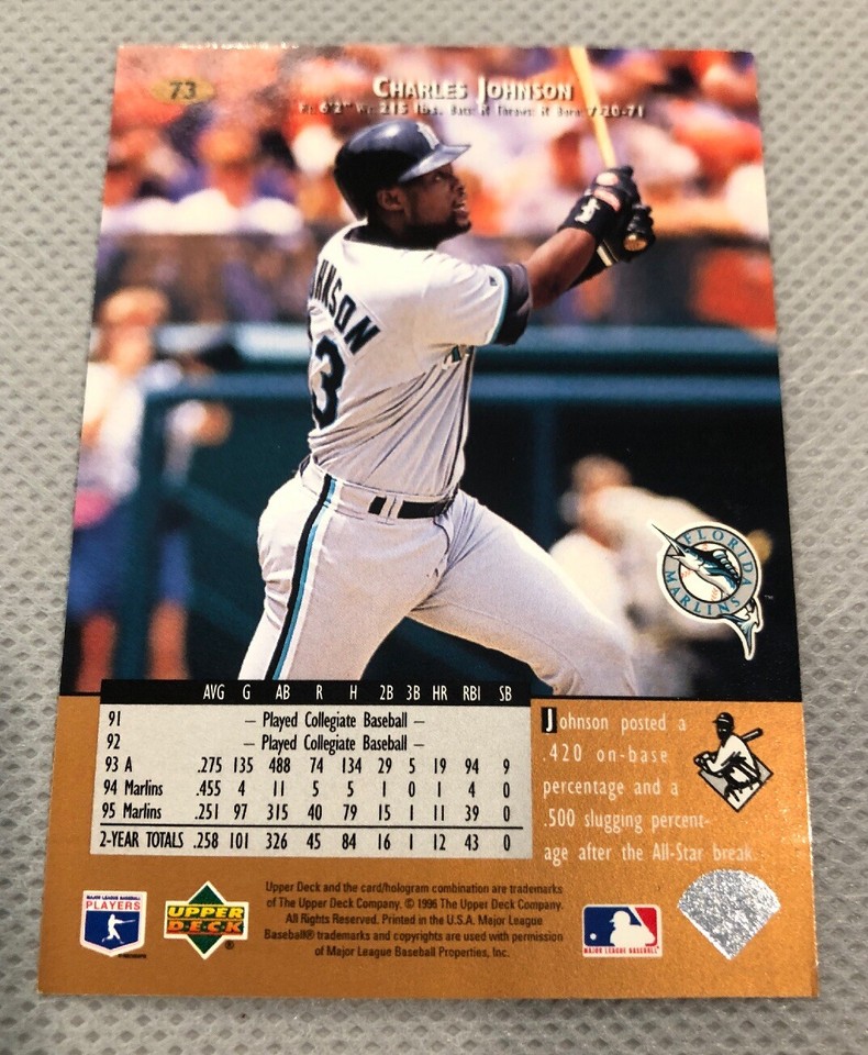 Marlins Charles Johnson Signed Autographed Card Upper Deck 73 | eBay