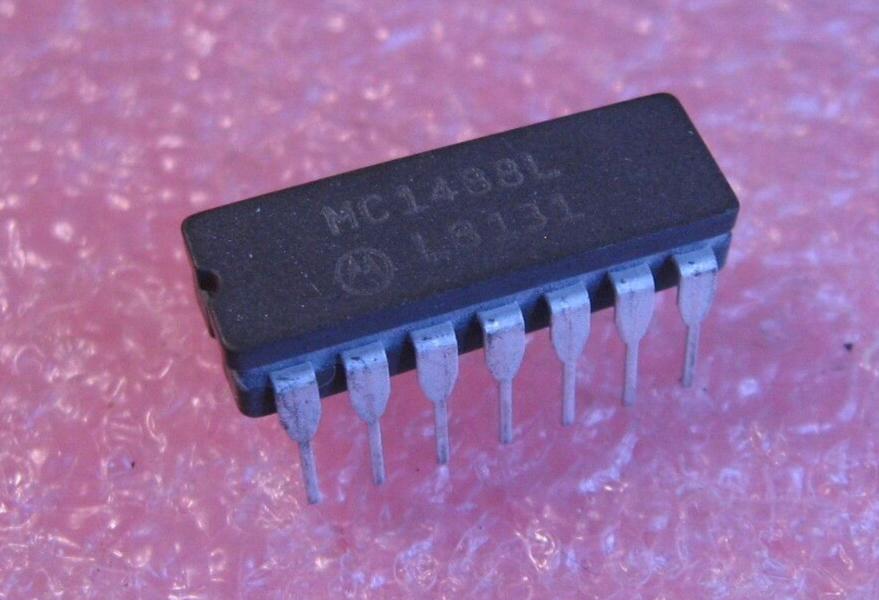 MC1488L Motorola Quad RS-232 Line Driver IC Ceramic MC1488 - NOS Qty 1 ...