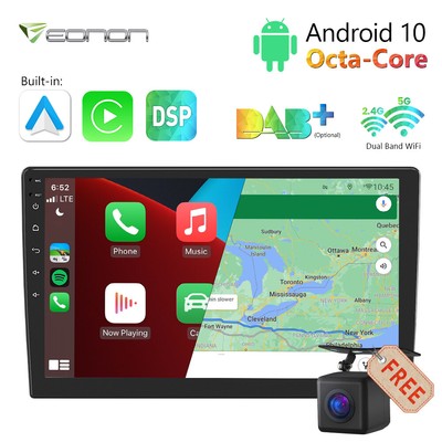 10.1inch Android 10 8Core Double 2 DIN Car Stereo Radio GPS Navigation ...