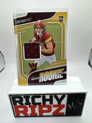 2024 Panini Absolute LUKE MCCAFFREY RC ROOKIE Materials Patch Card #ARM ...