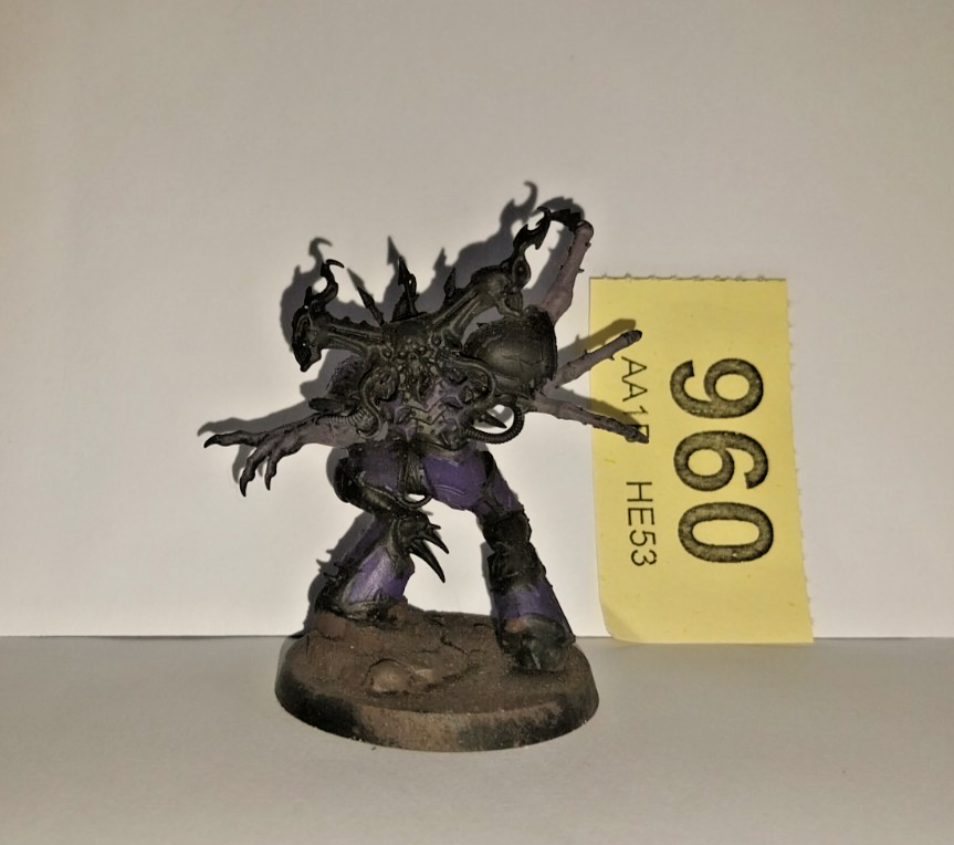 Warhammer 40k Chaos Possessed Marine - Assembled, part painted | eBay