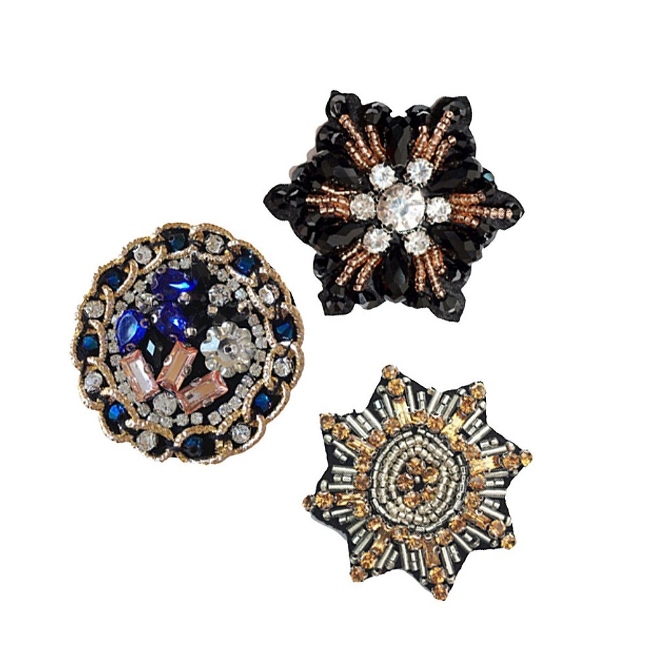 3 Pcs Dress Beading Embroidery Snake Beaded Applique Patch Accessories ...