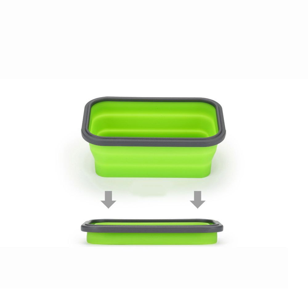 Storage Collapsible Bowl Picnic Boxes Silicone Food Container Folding ...