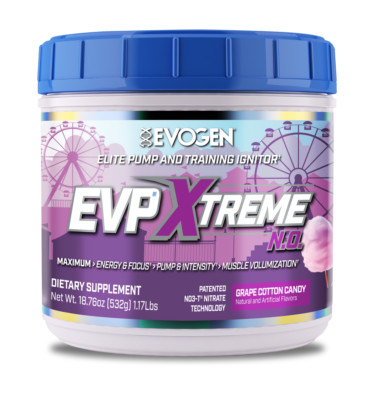Exp 04/2025 EVOGEN NUTRITION EVP XTREME N.O. PRE-WORKOUT Grape Cotton ...