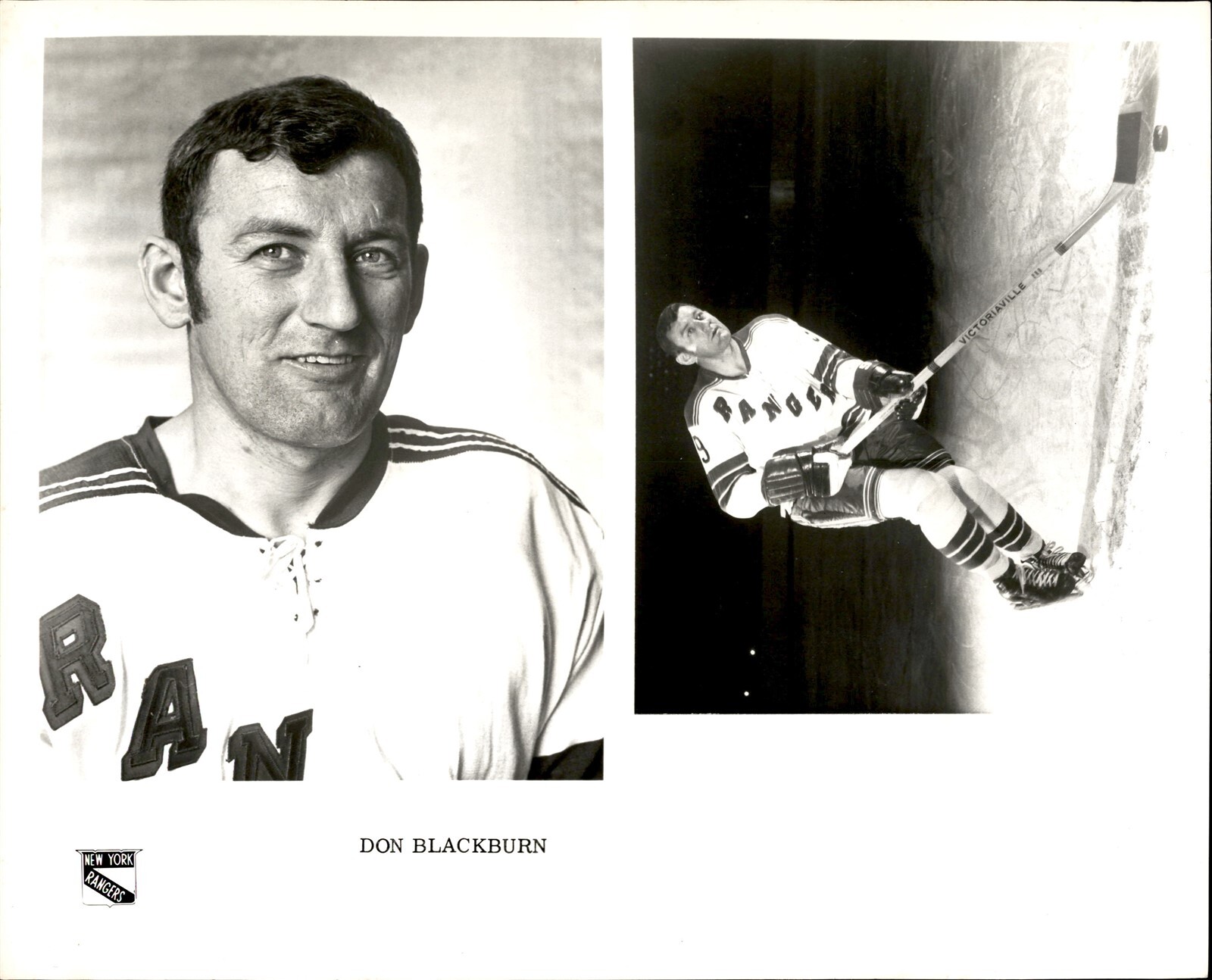 PF10 Original Photo DON BLACKBURN 1969-71 NEW YORK RANGERS NHL HOCKEY ...