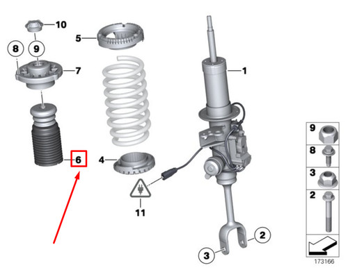 NEW BMW 7 F01, F02 FRONT ADDITIONAL SHOCK ABSORBER 6776142 31336776142 ...