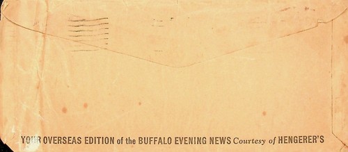 1941 Buffalo Evening News Envelope Used to Send Paper To Serviceman ...