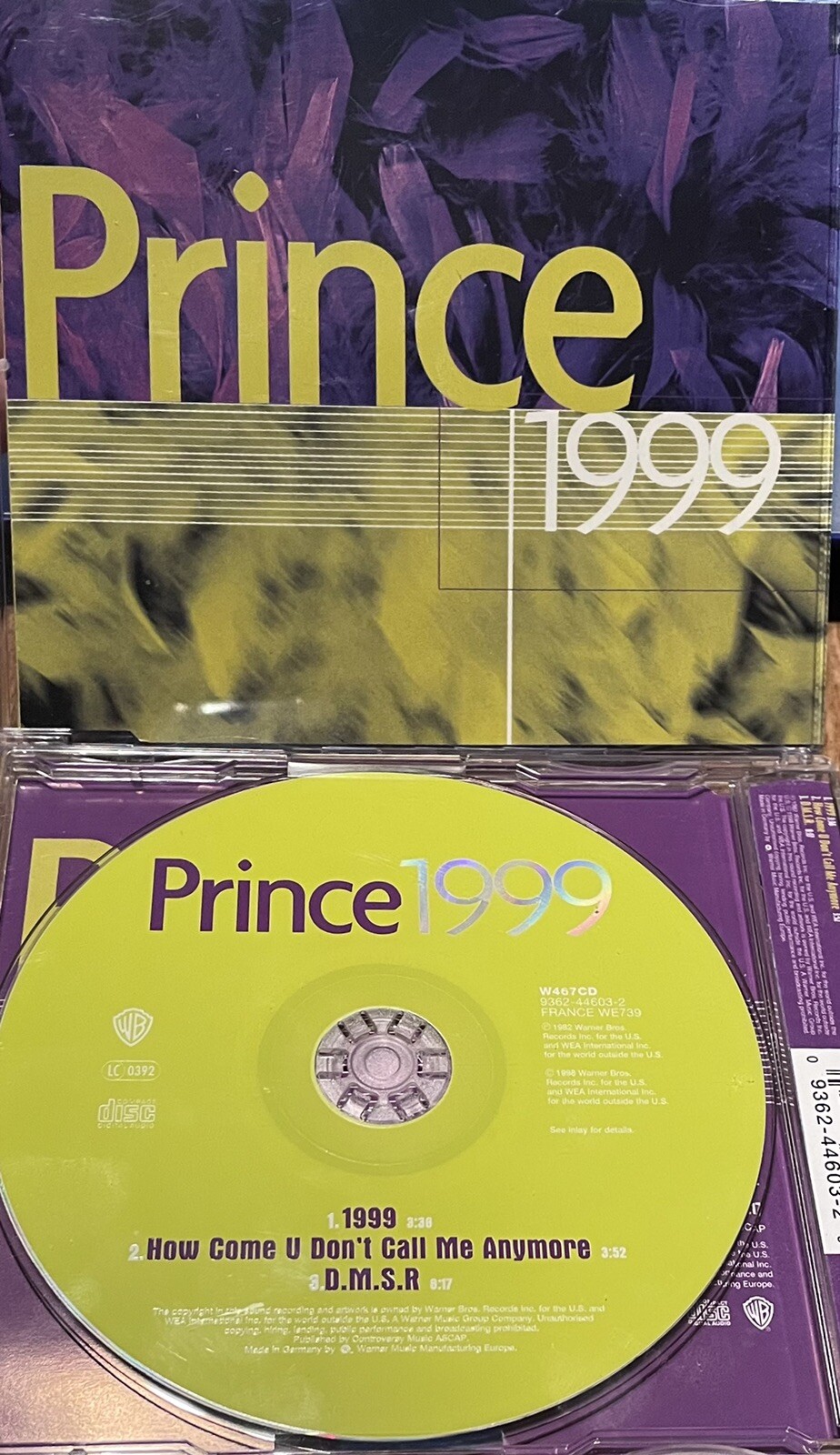 Prince 1999 CD Single with DMSR and How Come U Don't Call Me Anymore | eBay