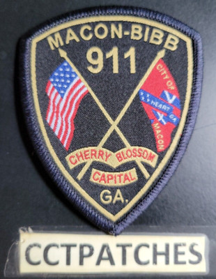 MACON-BIBB, GEORGIA 911 POLICE (SMALL) SHOULDER PATCH GA | eBay