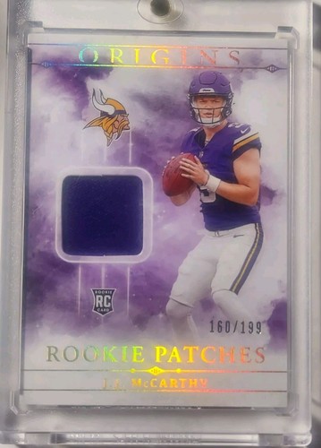 2024 Panini Origins JJ MCCARTHY RC Rookie Patches Relic /199 SP VIKINGS ...