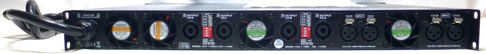 Admark K420 Class D Professional Power Amplifier One Space 2000 Watts x ...