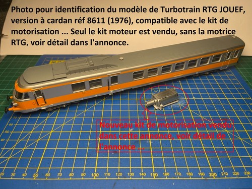 Kit Motorisation Turbotrain RTG SNCF gris argent/orange JOUEF HO Réf ...
