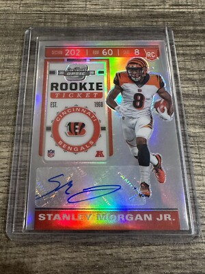 Stanley Morgan Jr Silver Rookie Auto 2019 Contenders Optic Cincinnati ...