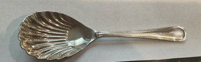 SUGAR SHELL SPOON Old English Thread (Silverplate) by Roberts & Belk ...