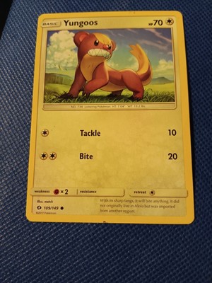 YUNGOOS POKEMON POKE MON GAME CARD 109/149 POKEMAN POCKET MONSTERS | eBay