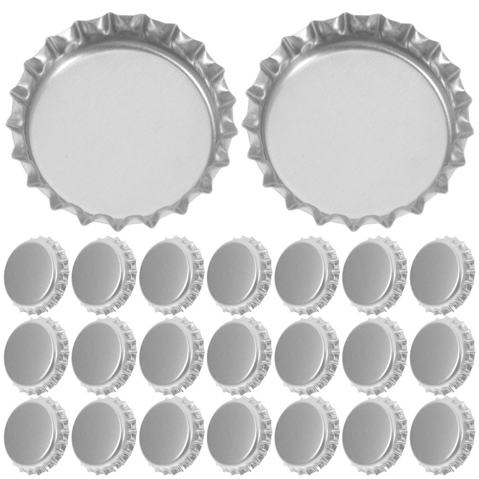100 Pcs Craft Bottle Cap Flat Caps Airbrush Bottles Tops for Crafts ...
