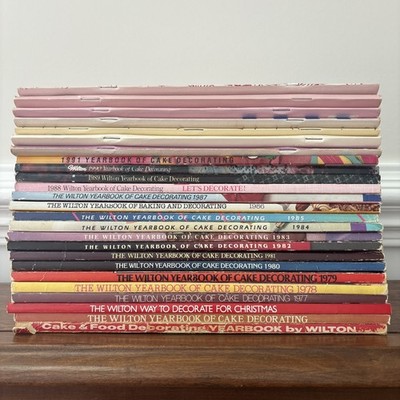 Vintage Lot 25 Wilton Cake Decorating Yearbooks 1972, 1976-1991 ...