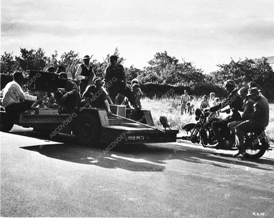 6387-012 cool movie truck camera car w motorcycle hitched behind for ...