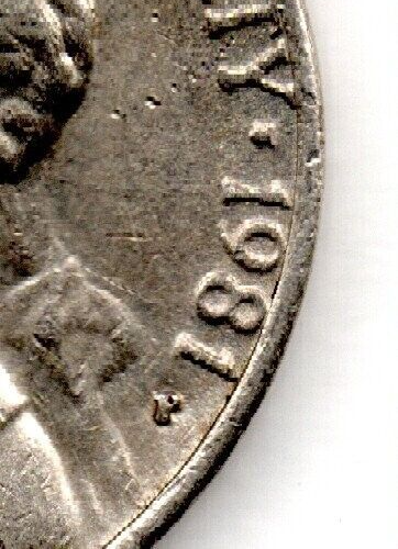 1981 P JEFFERSON NICKEL ODD P/P MINTMARK ERROR CIRCULATED COIN #EC224 ...