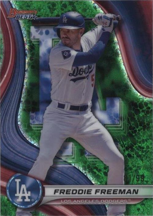 2024 Bowman's Best - Freddie Freeman #32 Green Mini-Diamond Refractor ...