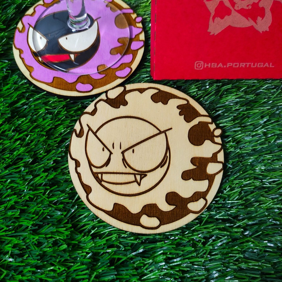 Wooden Colorful Pokémon Coasters, Ghastly, Haunter, Gengar, Nerd & Geek ...