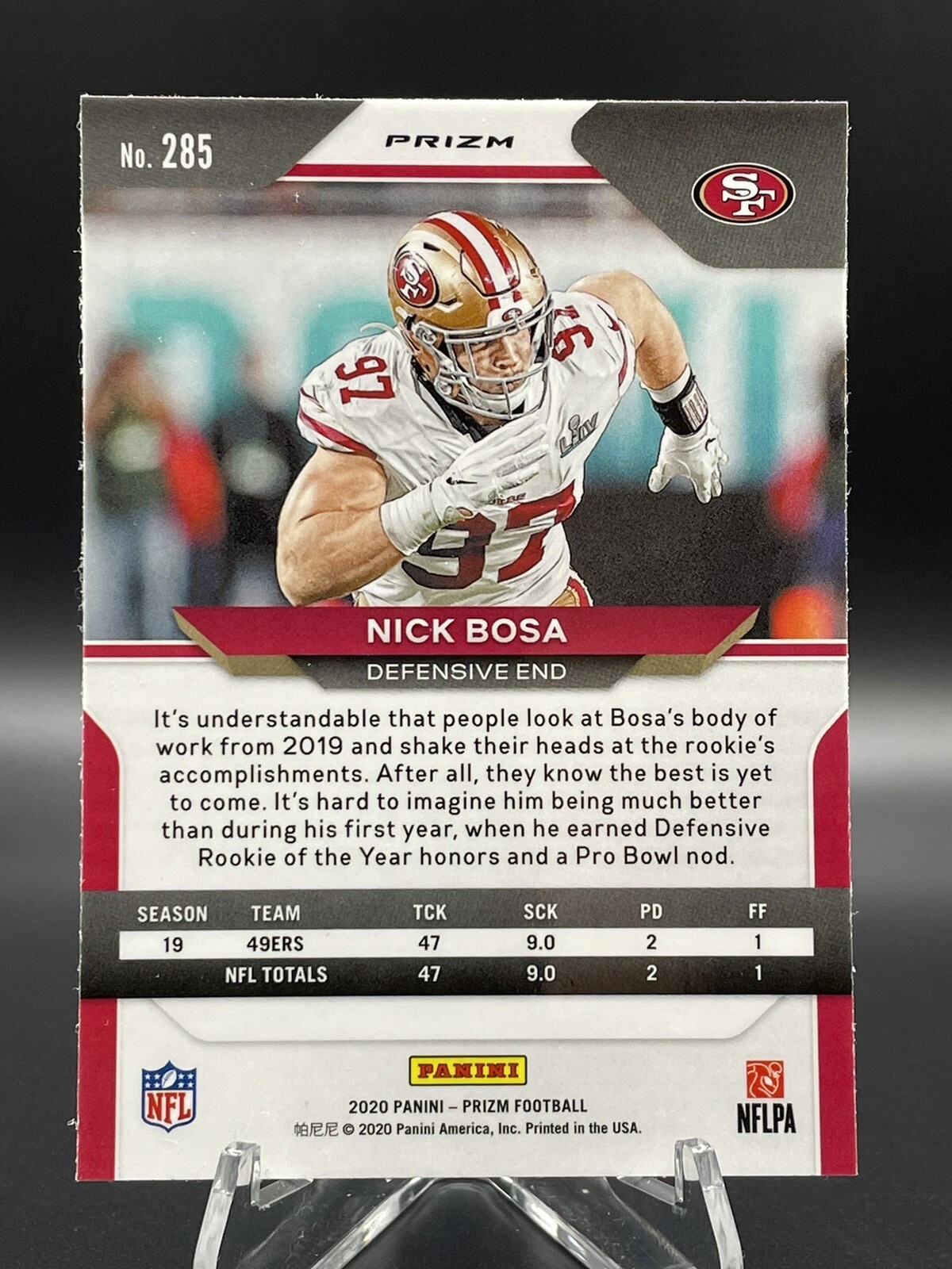 2020 Panini Prizm Red White Blue #285 Nick Bosa San Francisco 49ers ...