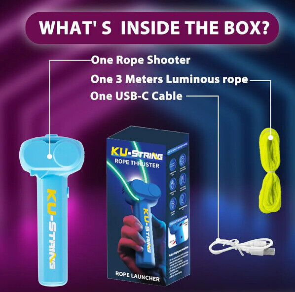 Lasso String Shooter Loop Toy Handheld Zip Rope Launcher Propeller Toy ...