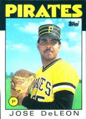 #75 Jose DeLeon - Pittsburgh Pirates - 1986 Topps Baseball | eBay